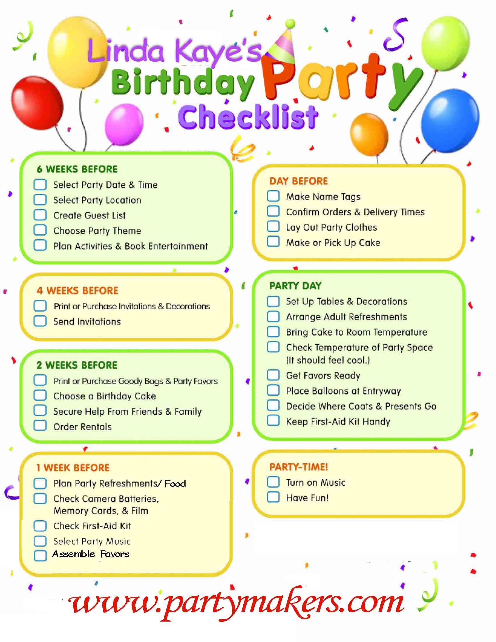 Party Tips Linda Kaye s Partymakers